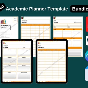 Printable Academic Planner Template in PDF and Word 5 Pagescanva - Etsy