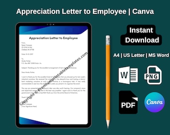 Employee Appreciation Letter Template, Employee Appreciation Letter ...