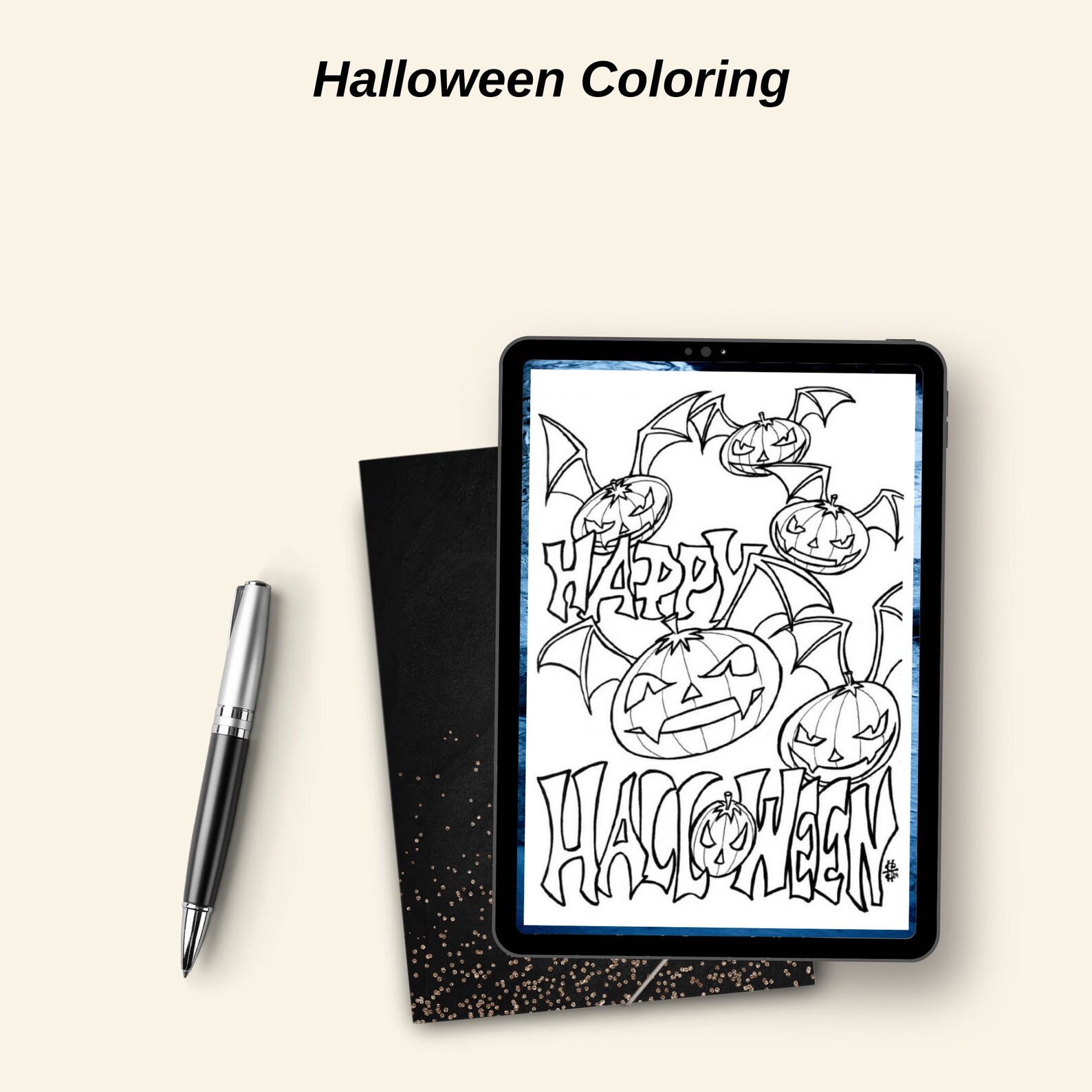 Halloween Coloring Pages for Teens Printable Template in PDF - Etsy