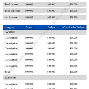 Printable Personal Budget Template in PDF and Word pack of 2 canva - Etsy
