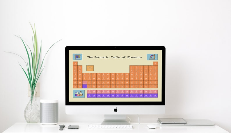 Interactive Periodic Table Poster Educational Wall Art Print - Etsy