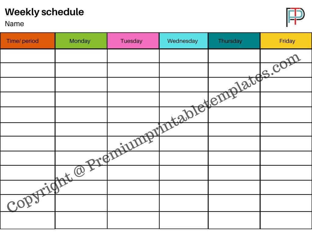 Printable Weekly Schedule Planner Editable & Printable Canva Template ...