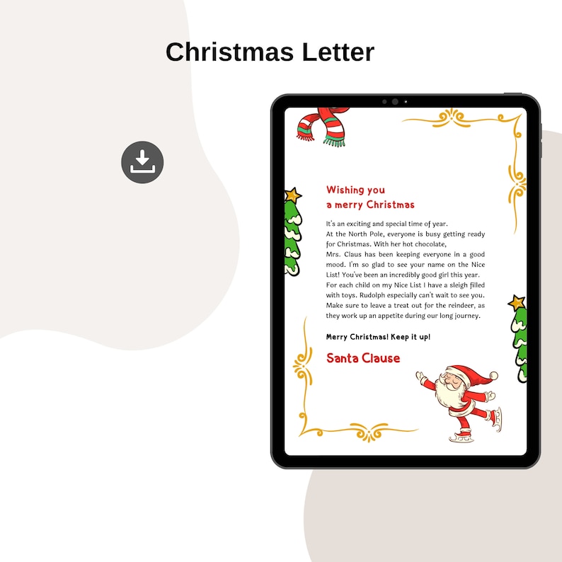 Christmas Letter Template Printable in Pdf & Word - Etsy