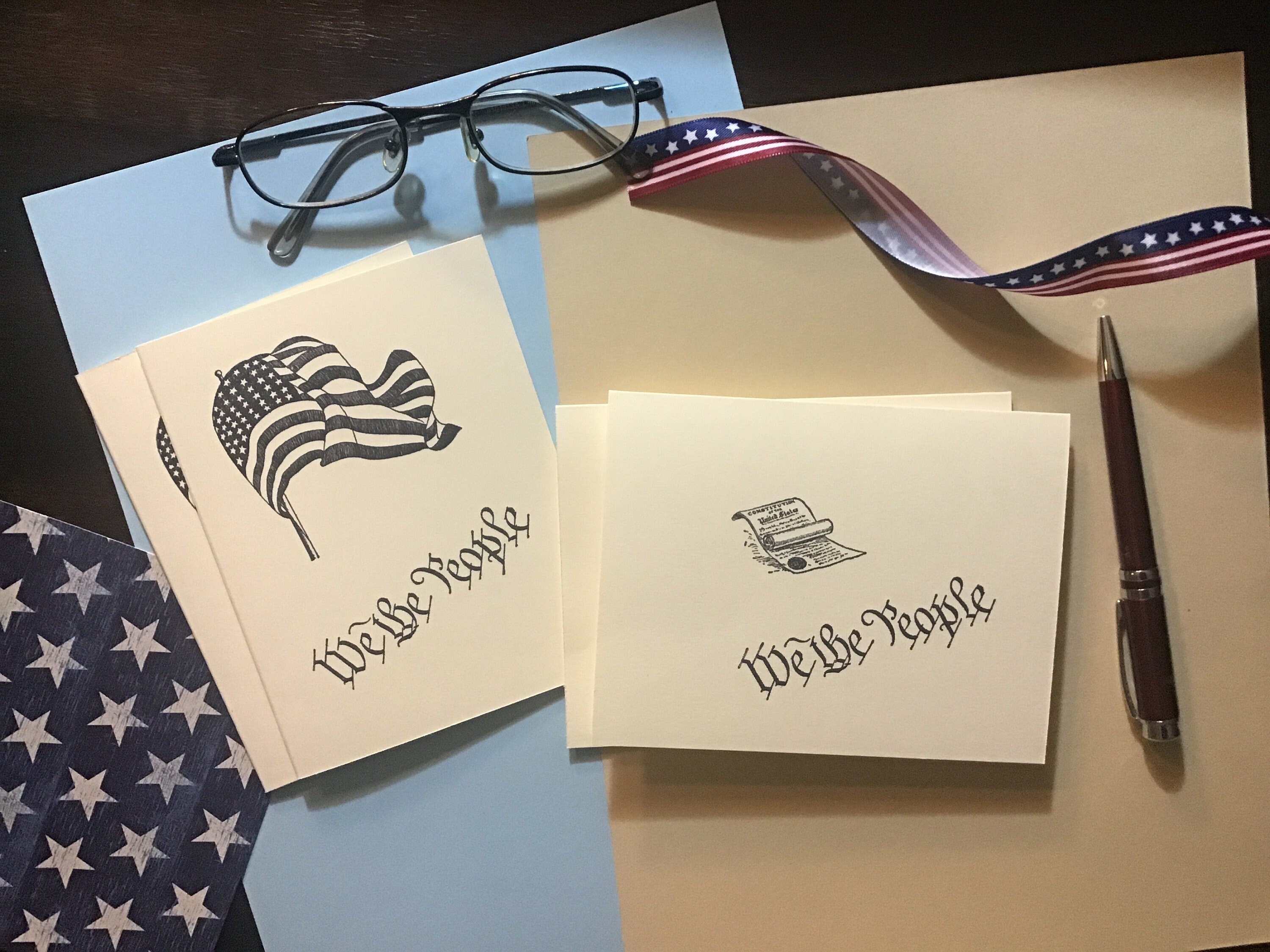 U.S. Constitution & American Flag Cards, Envelopes, America, Patriotic ...