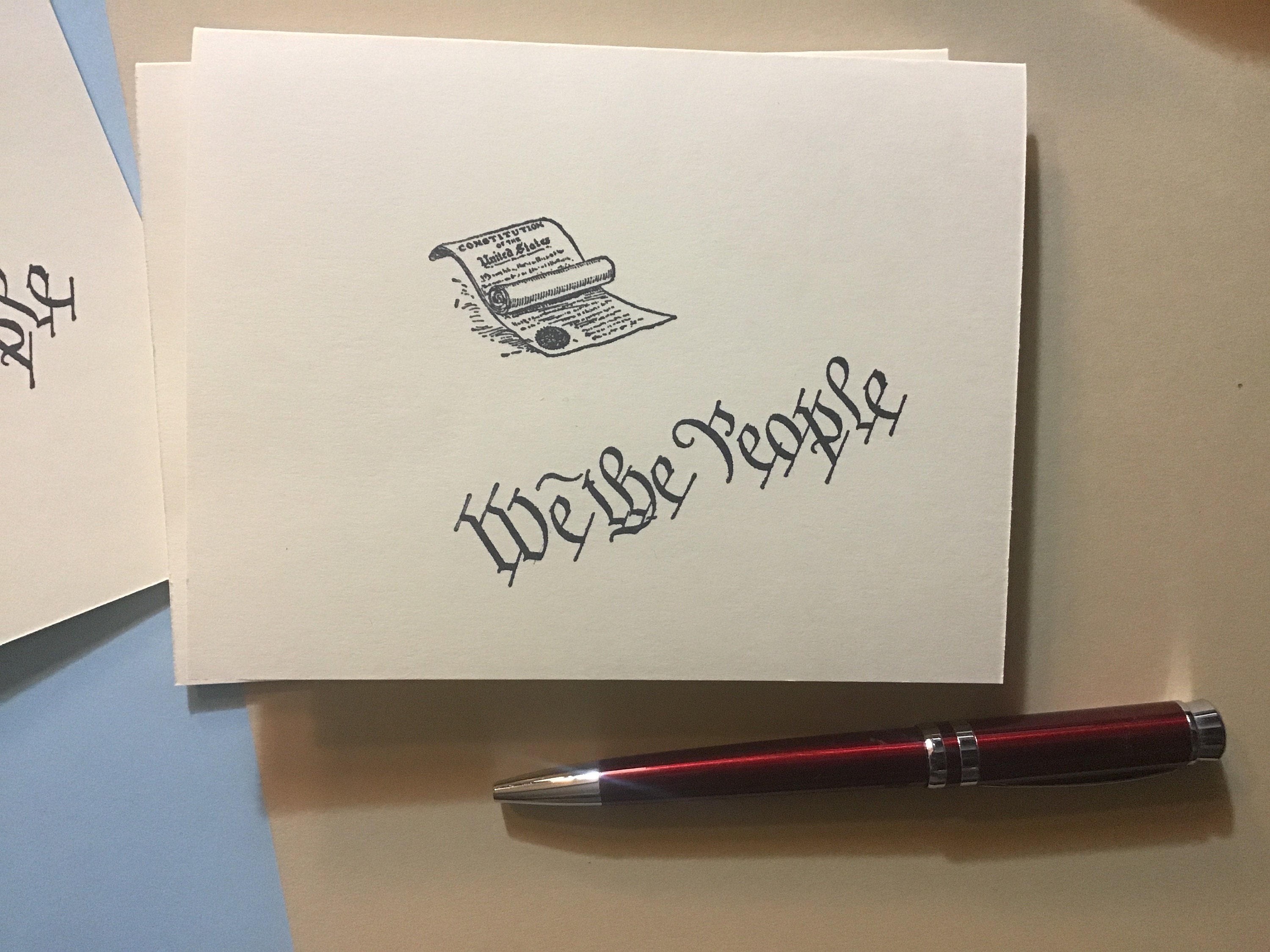 U.S. Constitution & American Flag Cards, Envelopes, America, Patriotic ...