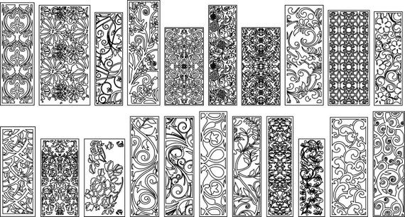 21 Floral Panels Collection Designs for Laser CNC Cricut | Etsy