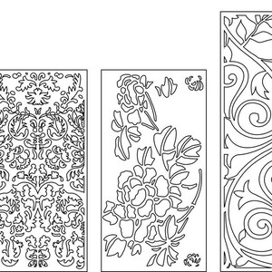 21 Floral Panels Collection - Designs for Laser, CNC, Cricut - Ai Cdr ...