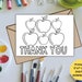 Printable Thank You Card Bundle, Color-by You Teacher Theme - Etsy