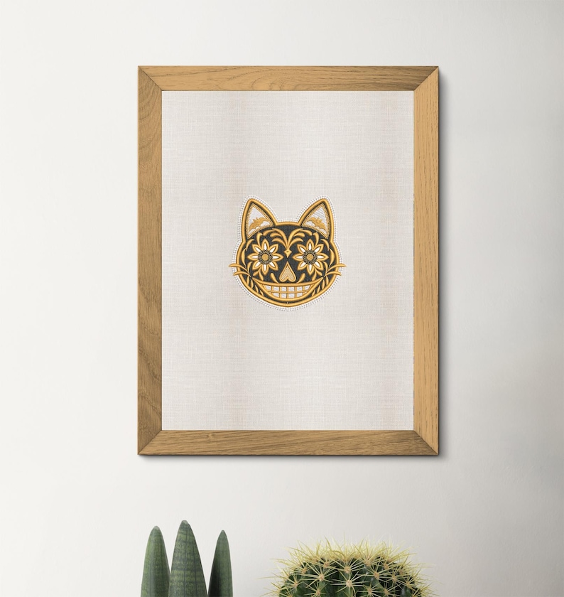 Floral Fox Sugar Skull Cat Embroidery Designs | Animal Bundle (instant ...