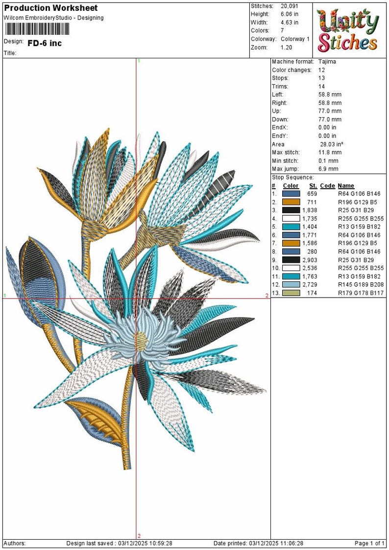 Floral Machine Embroidery Design | Lotus Flower Pattern In- 5 Sizes ...