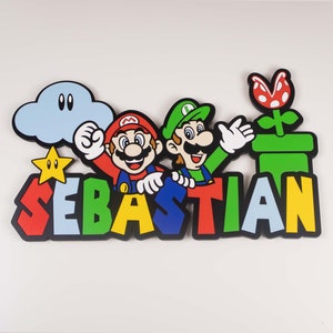 Mario Peach Name Plate - Etsy