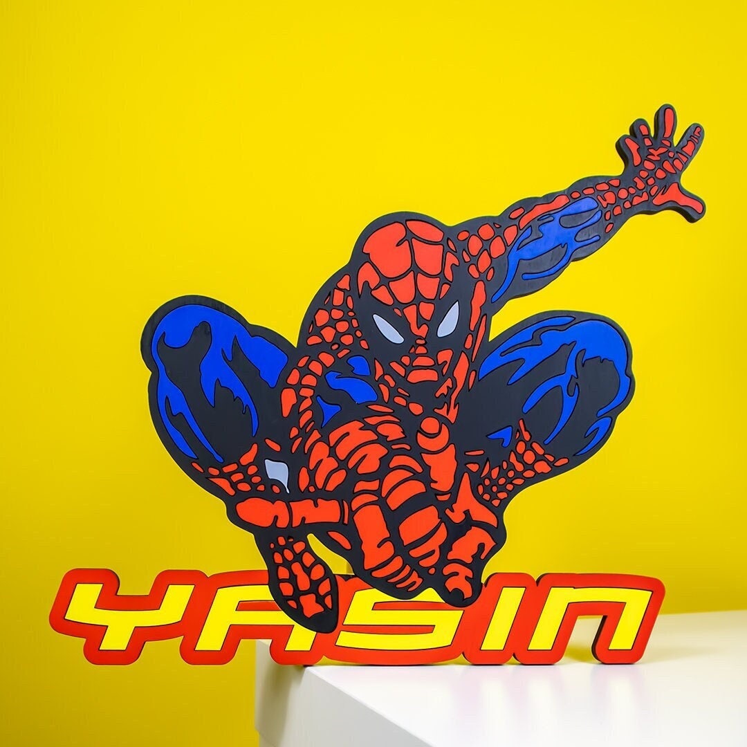 Spider Man Name Plate, Personalized, Great Gift Ideas, Birthday Gift ...