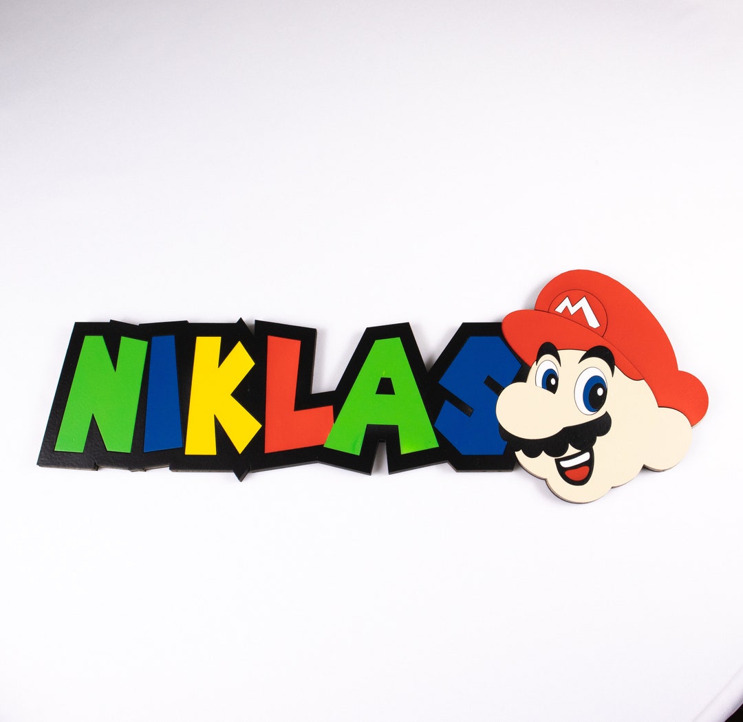 Super Mario Personalized Name Badge Great Gift Ideas - Etsy
