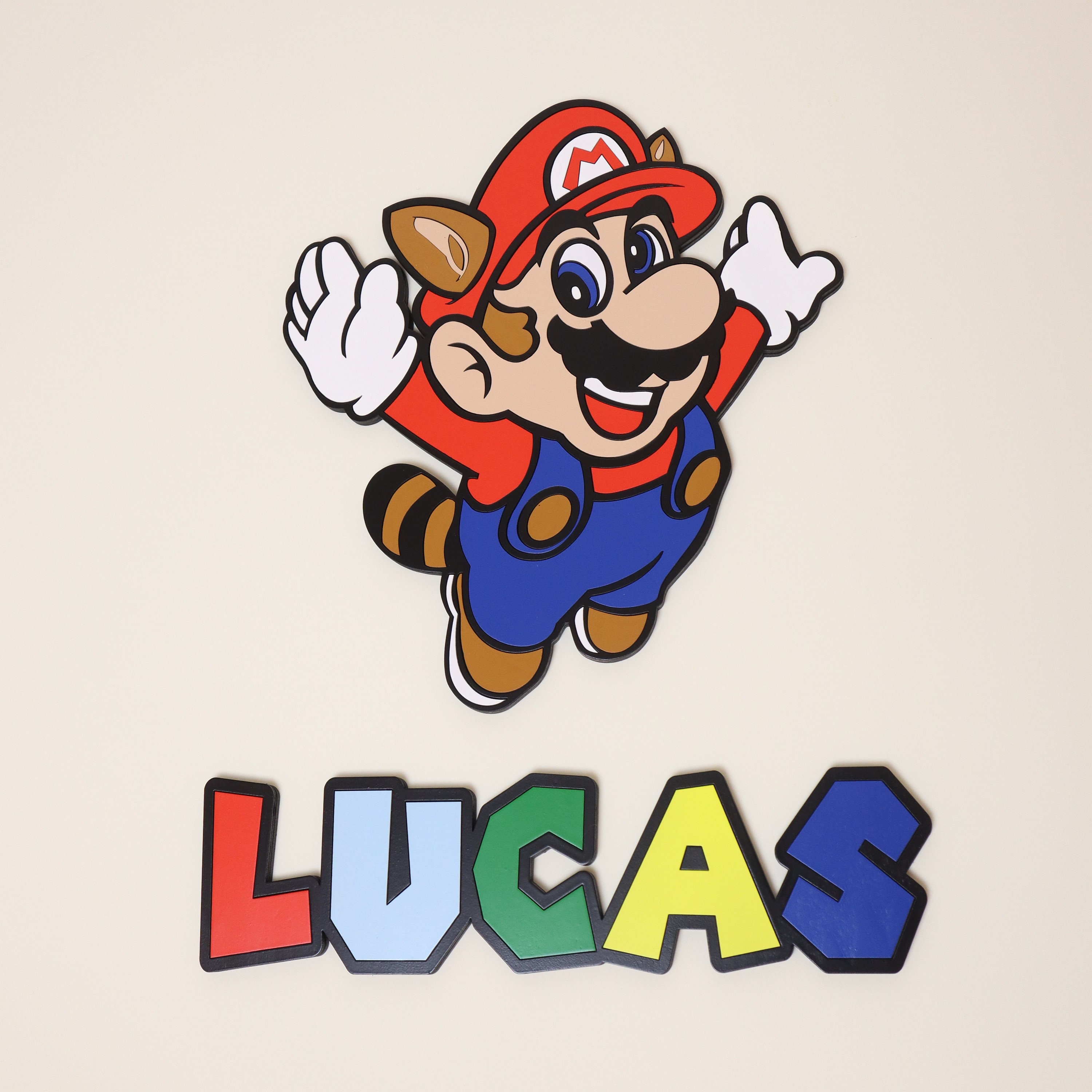 Super Mario, panneau de nom personnalisé, idées cadeaux, cadeau d'anniversaire, cadeau pour ...