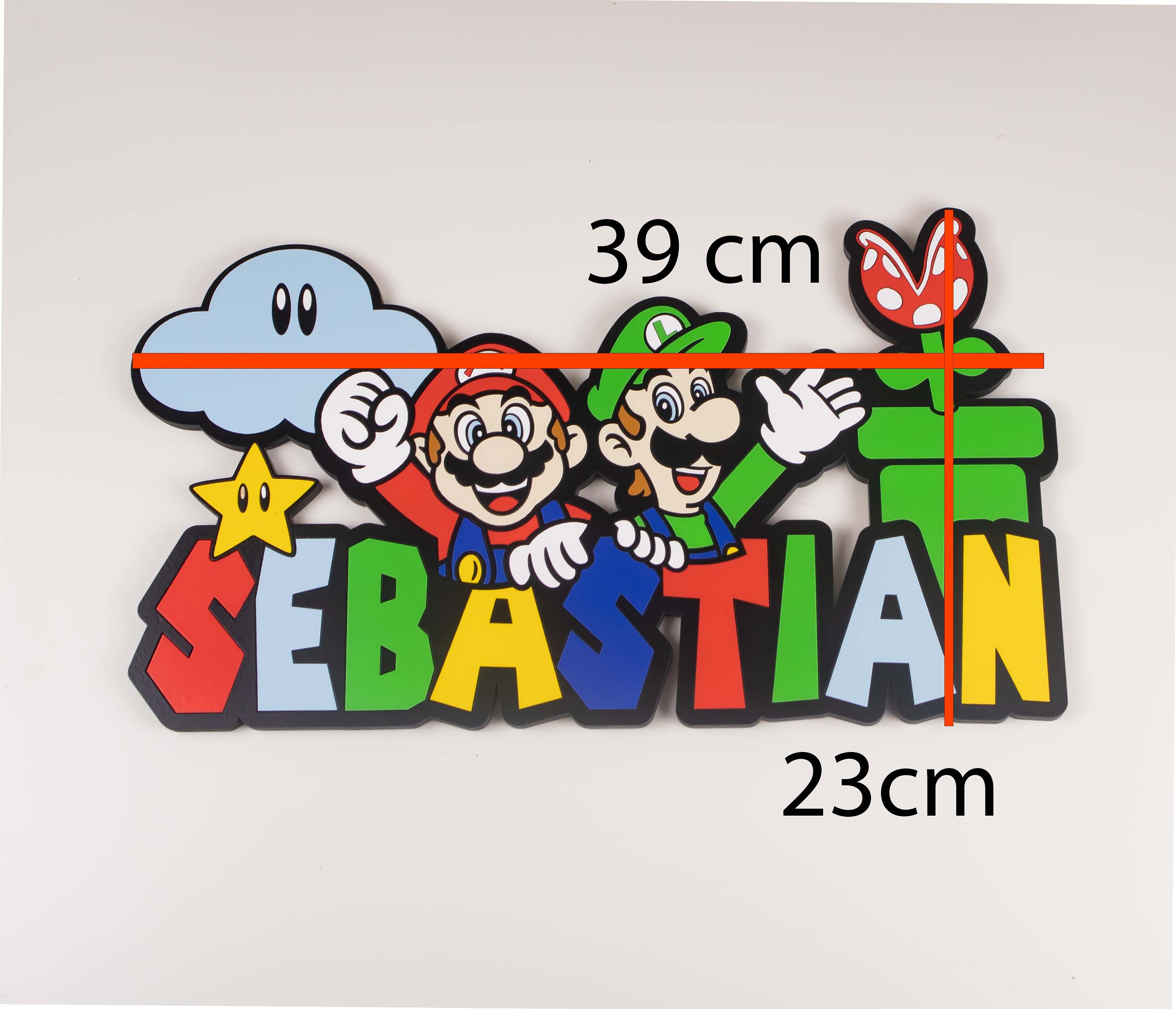 Super Mario Luigi Peach Toad Yoshi Bowser Name Tag - Etsy