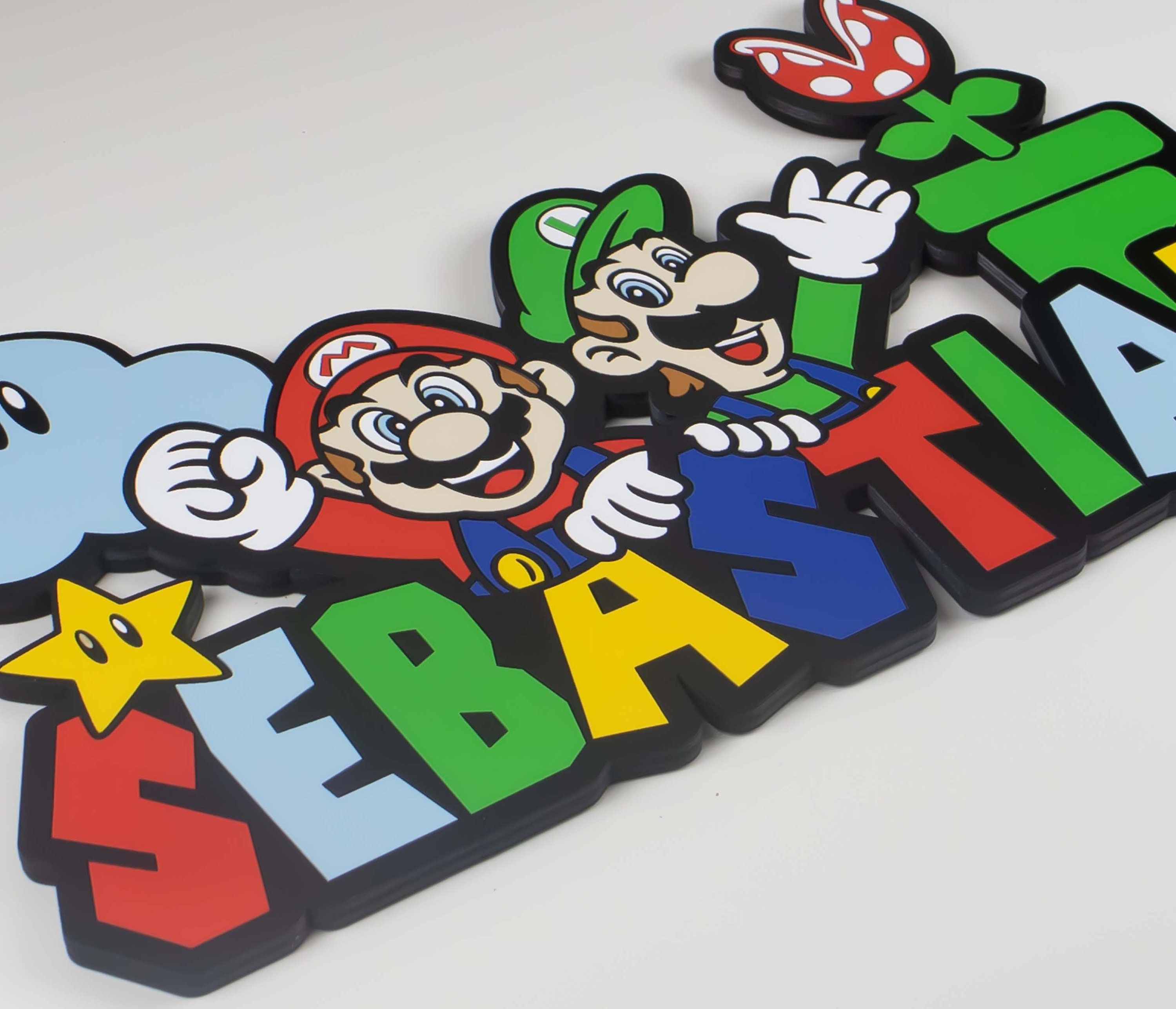 Super Mario Luigi Peach Toad Yoshi Bowser Name Tag - Etsy