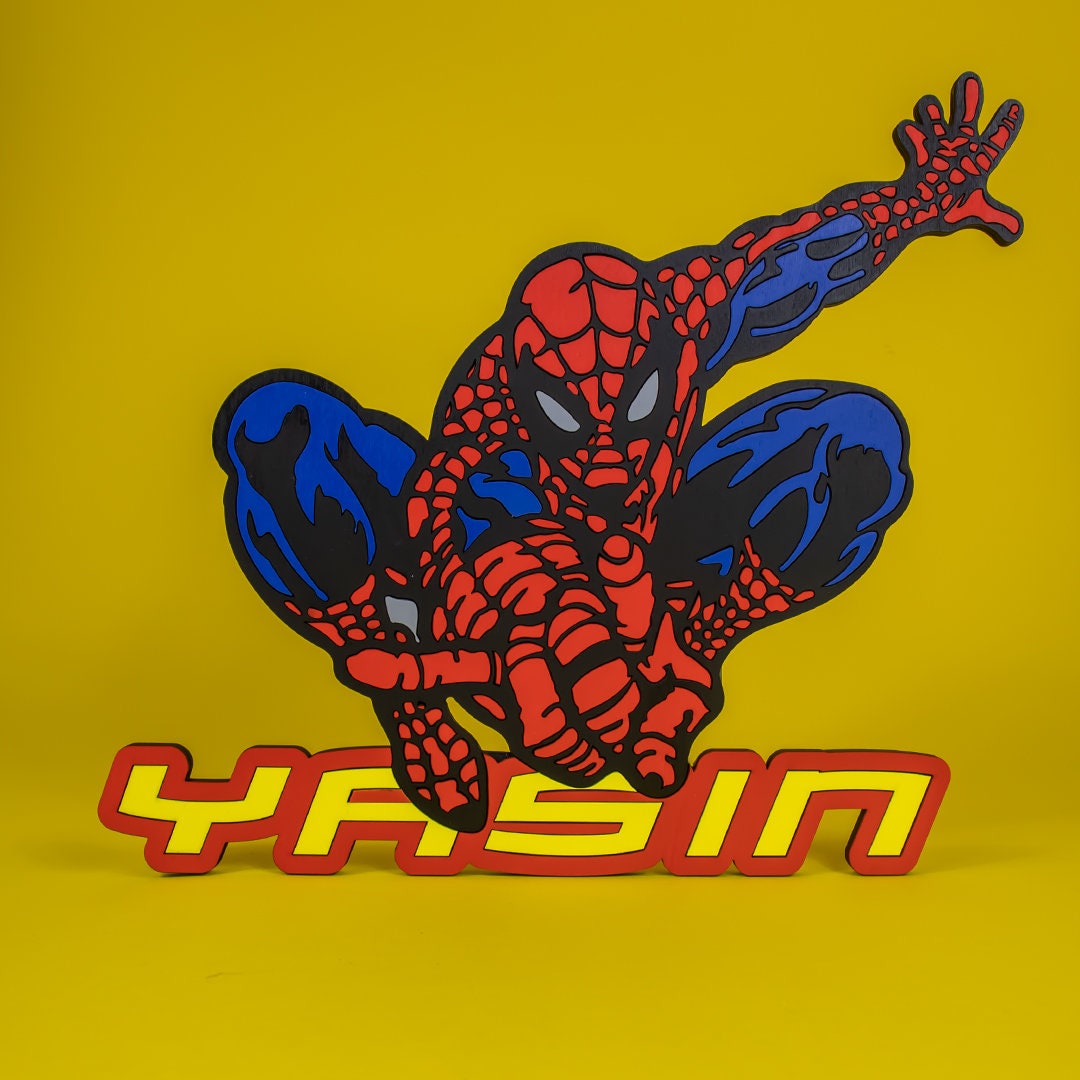 Spider Man Name Plate, Personalized, Great Gift Ideas, Birthday Gift ...