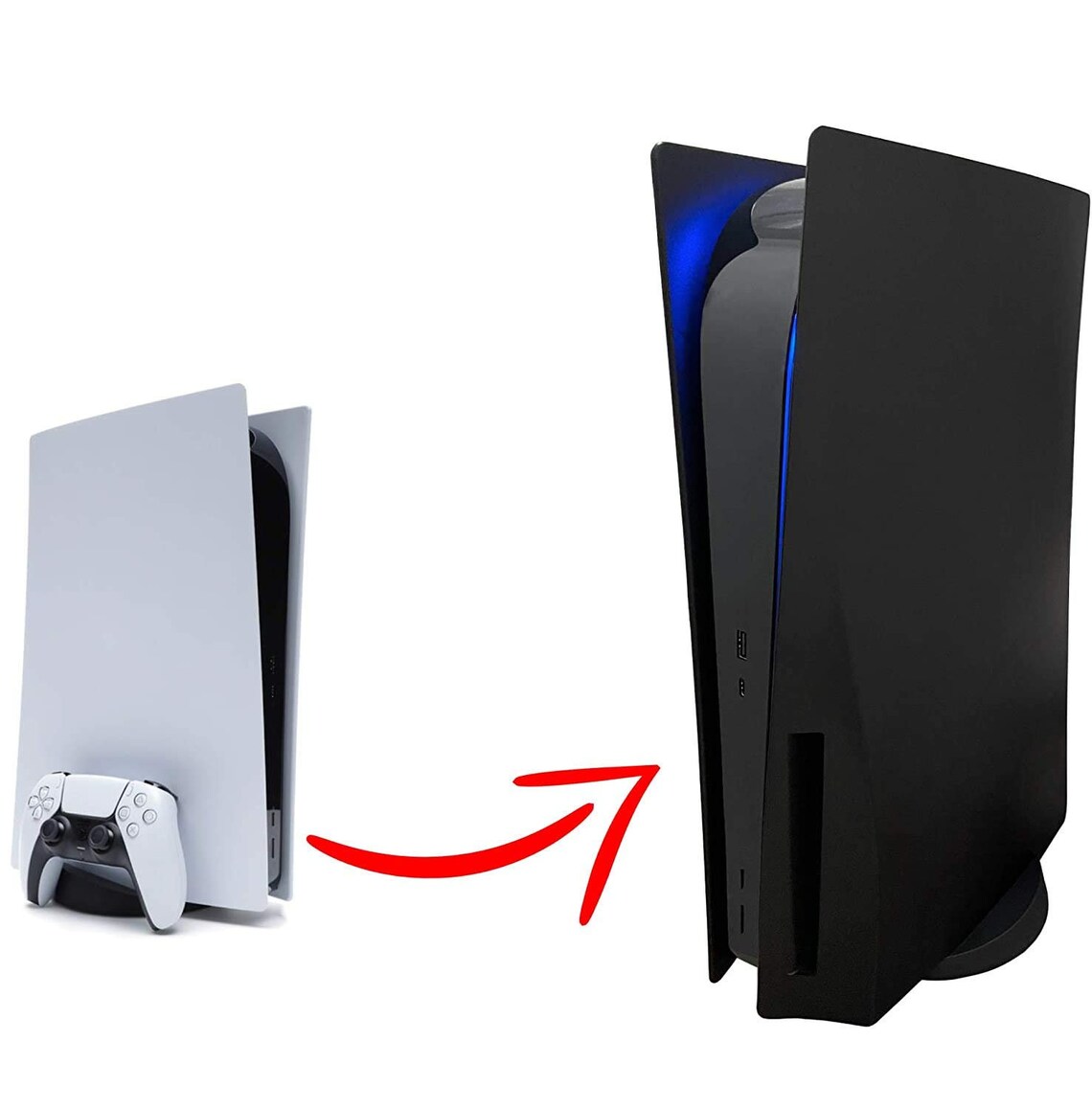 PS5 Faceplate Case Cover Replacement Black ( Disc Edition ) - Etsy