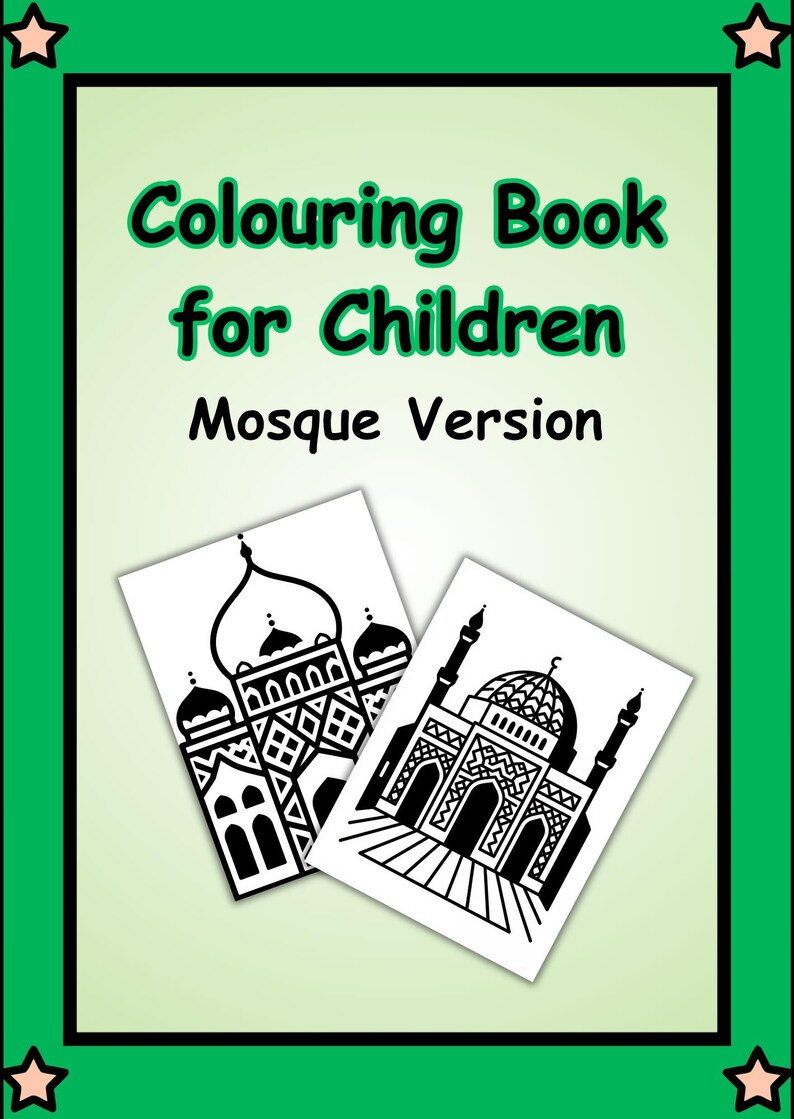 Colouring Book for Children - Mosque Version (PDF Download) - Etsy