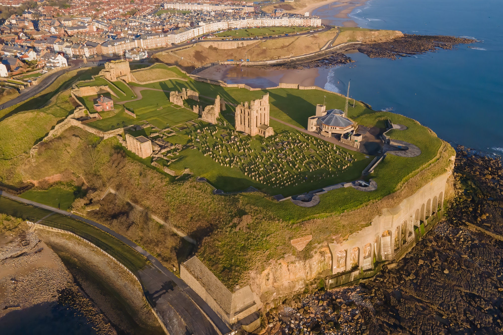 Tynemouth Castle & Priory Aerial Photo Landscape Print | Etsy