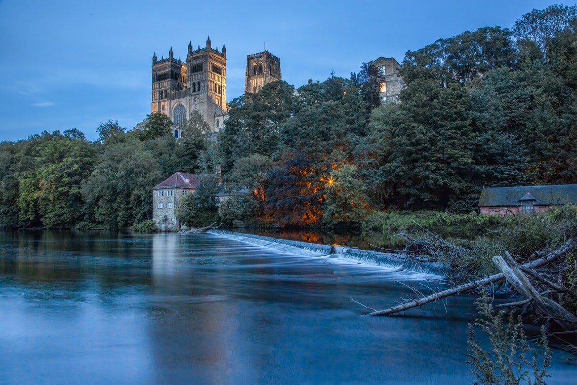 Durham Cathedral View Over the Wear (and Weir) - Landscape - Etsy