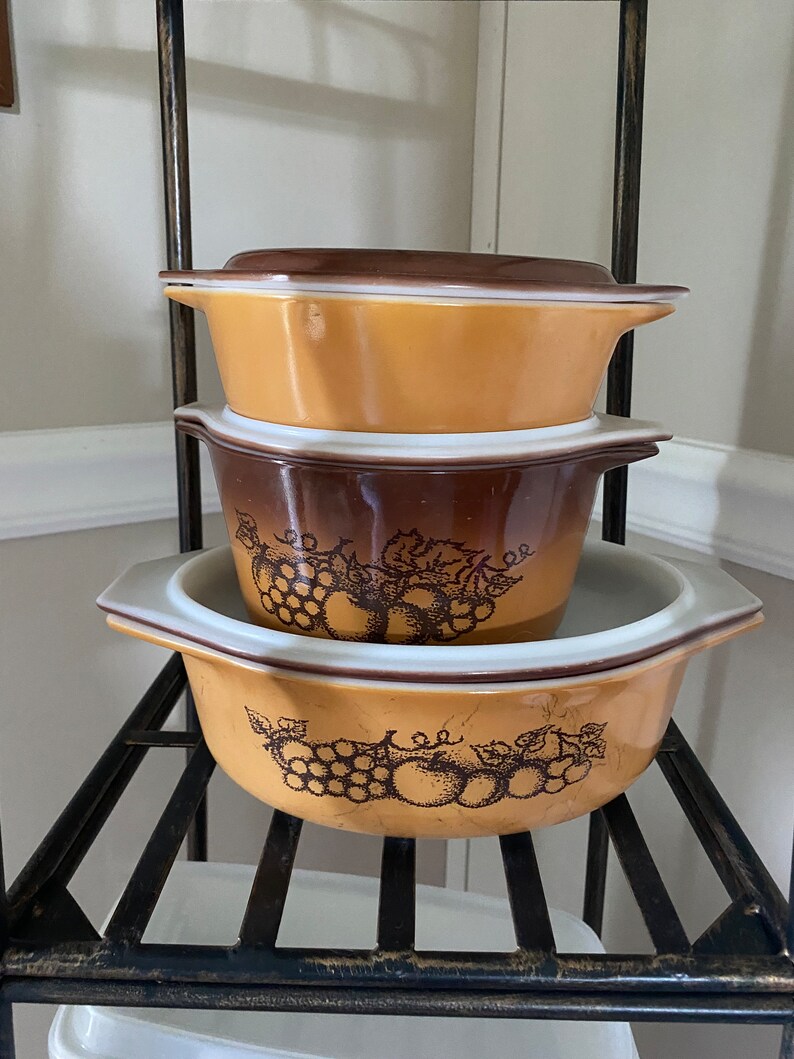 Old Orchard Pyrex Set - Etsy