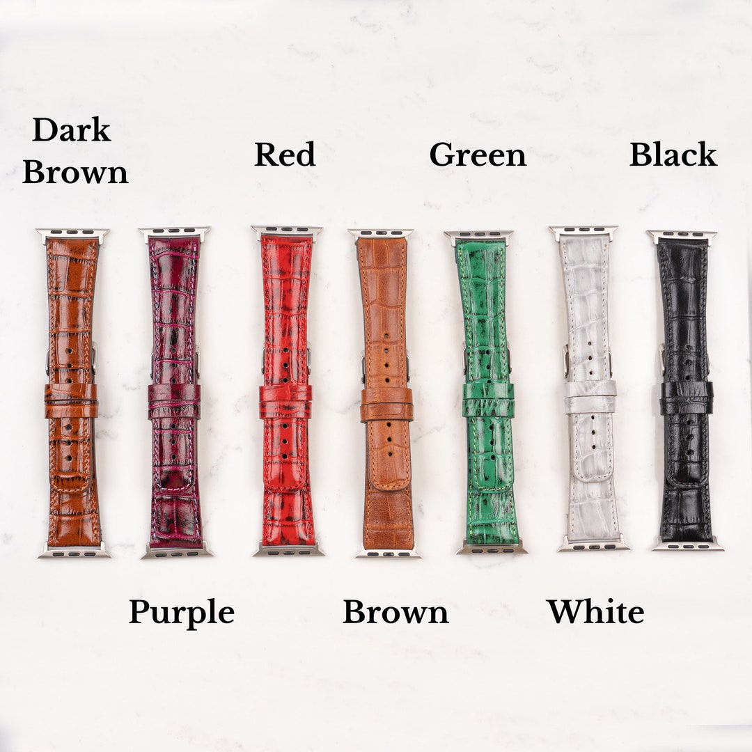 Leather Apple Watch Band 38mm 40mm 41mm 42mm 44mm 45mm 46mm 49mm Women ...