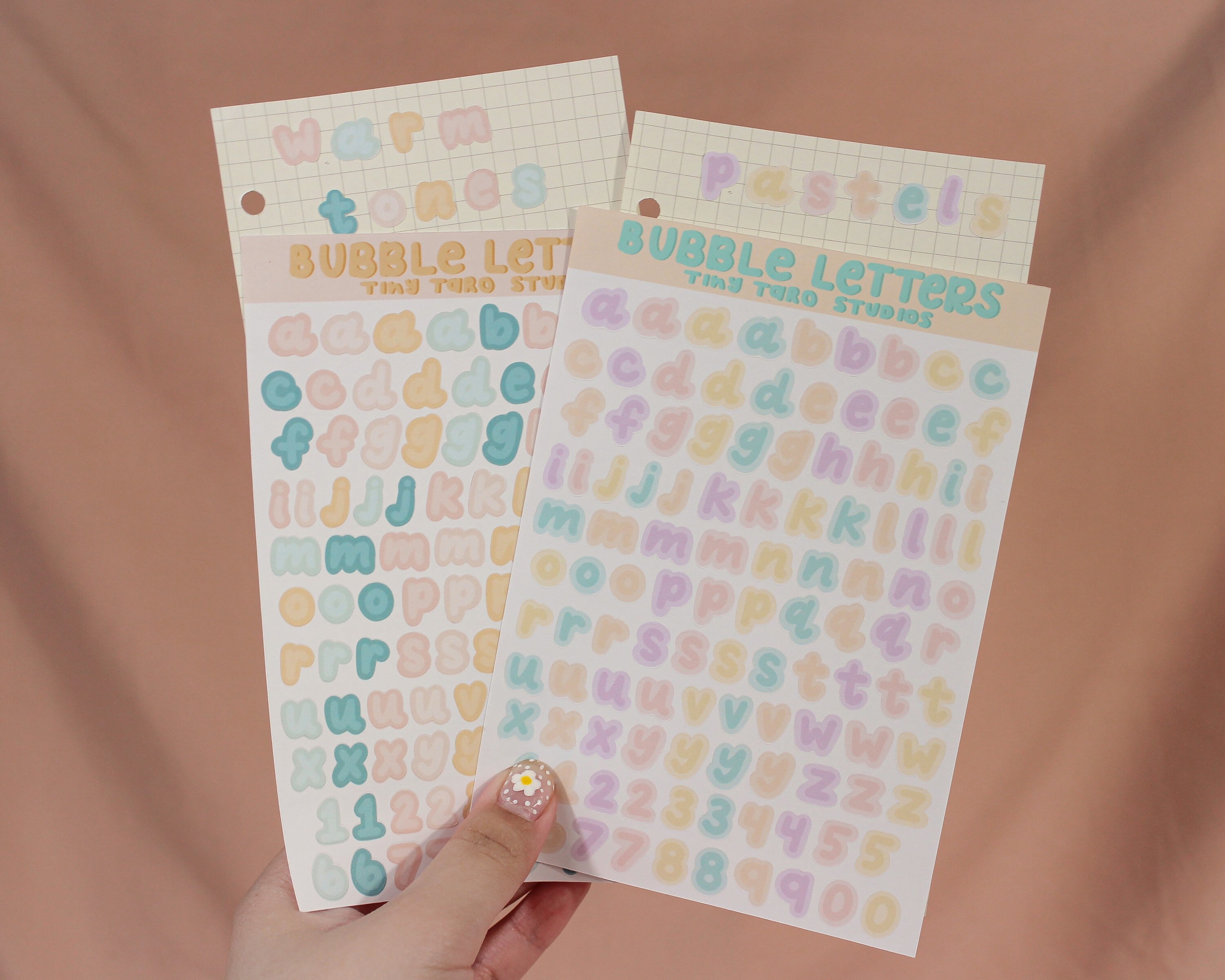 Bubble Letters Sticker Sheet Alphabet Stickers Bullet | Etsy