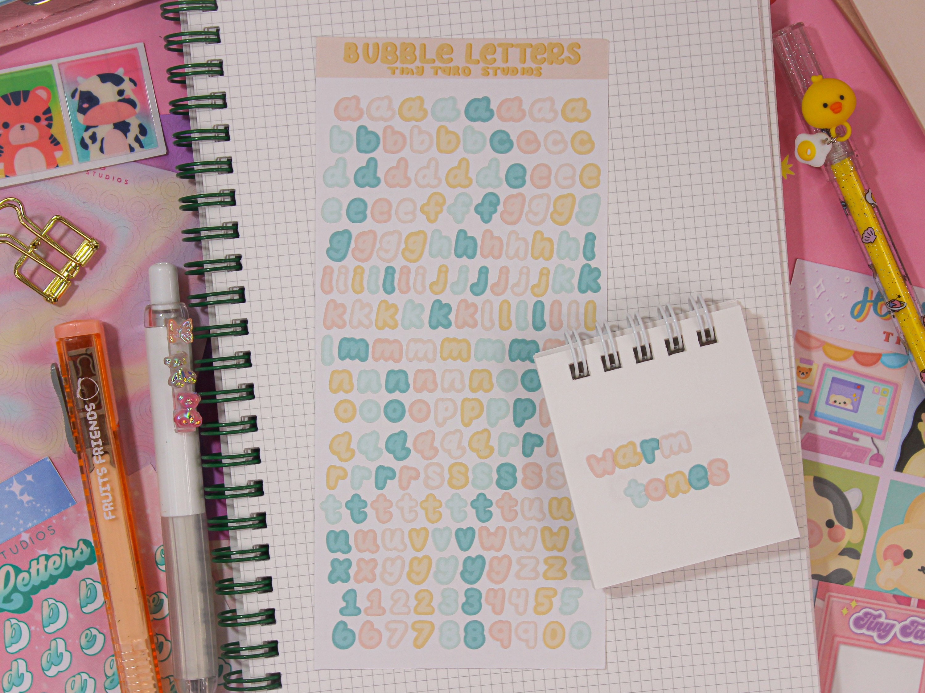 Mini Bubble Letters Sticker Sheet Alphabet Stickers Bullet - Etsy Australia