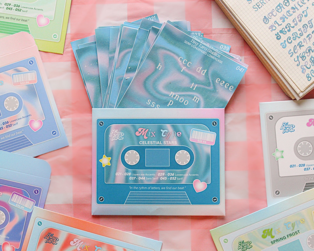 Mixtype Letter Deco Pack | Bullet Journal, Cute Stickers, Journaling ...