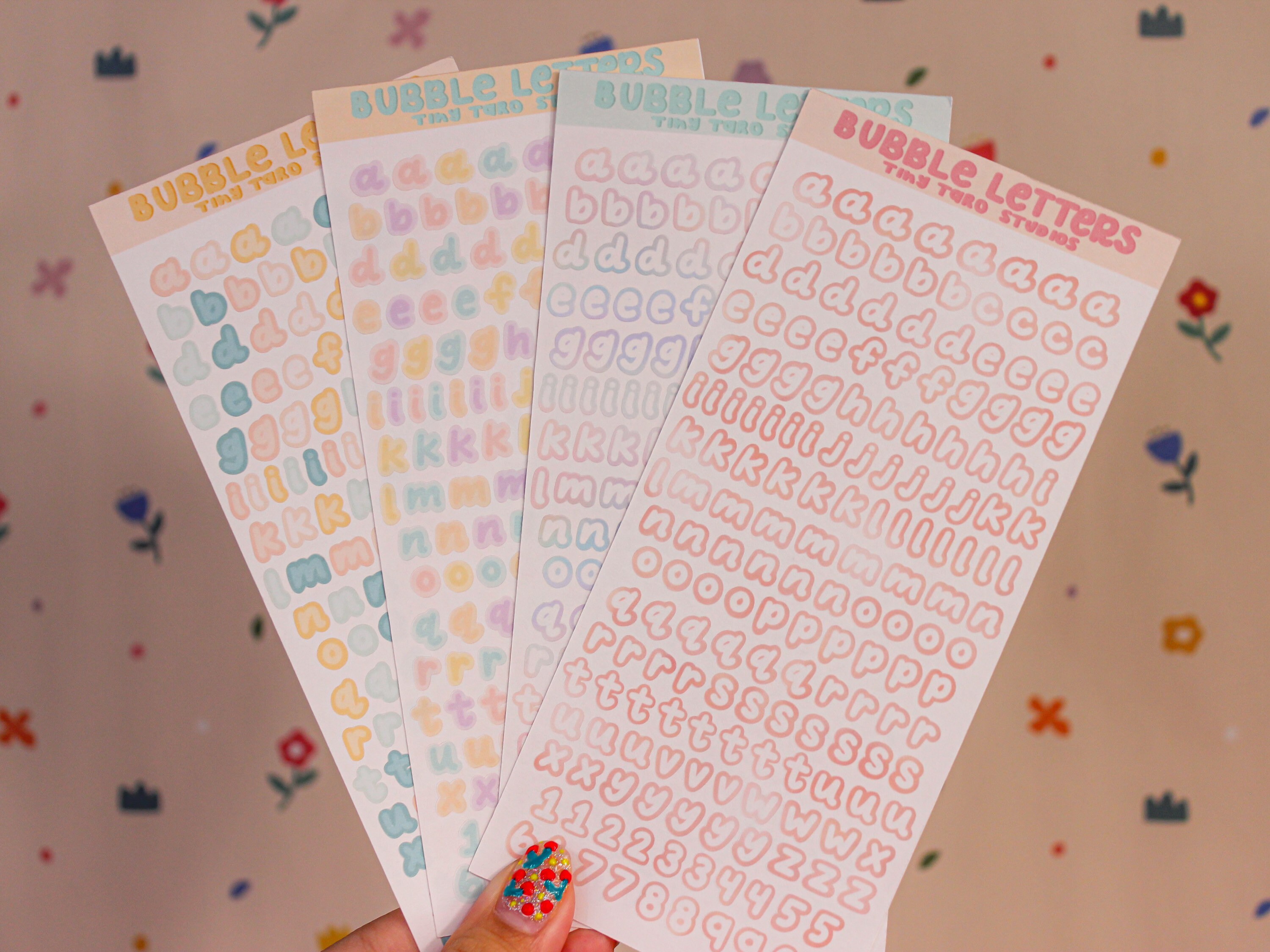 Mini Bubble Letters Sticker Sheet Alphabet Stickers Bullet - Etsy Australia