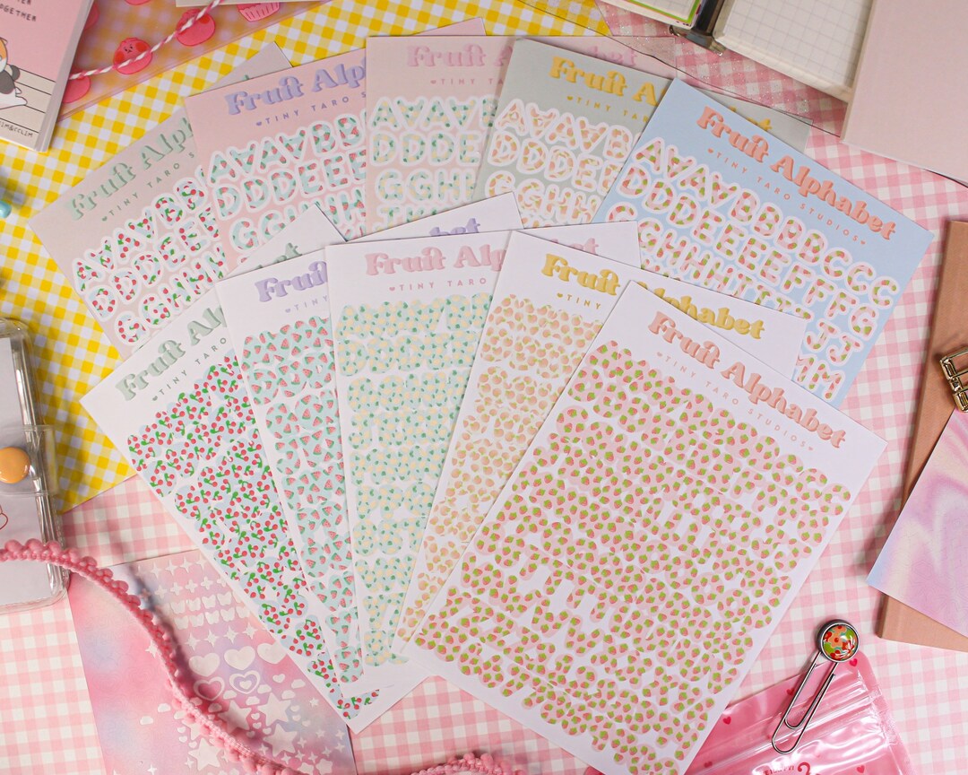 Fruit Letters | Alphabet Stickers, Bullet Journal, Cute Stickers, Deco ...