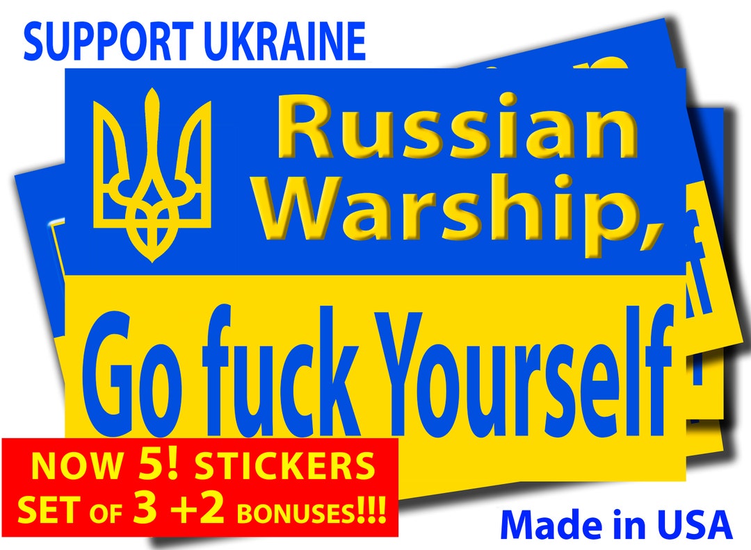 5 STICKERS SUPPORT UKRAINE Set of 3 2 Bonuses russian - Etsy