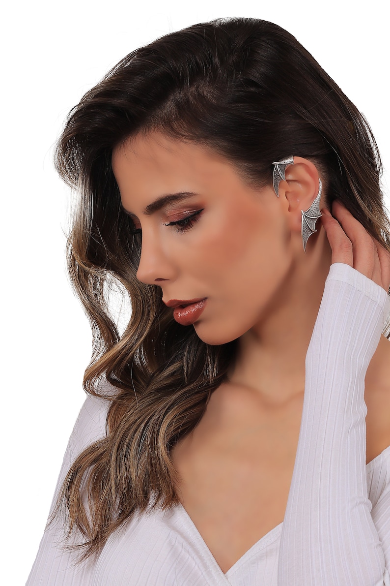 Bat Wing Ear Cuff Single Bat Wing Stud Cuff Earring Bat Wing - Etsy