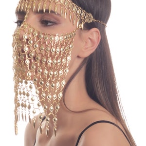 Gold Plated Handmade Face Chain for Ladies, Face Veil Mask, Handmade ...