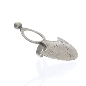 Antique Silver Tuareg Symbol Chunky Cuff Bracelet& Ring Set, Boho Style ...