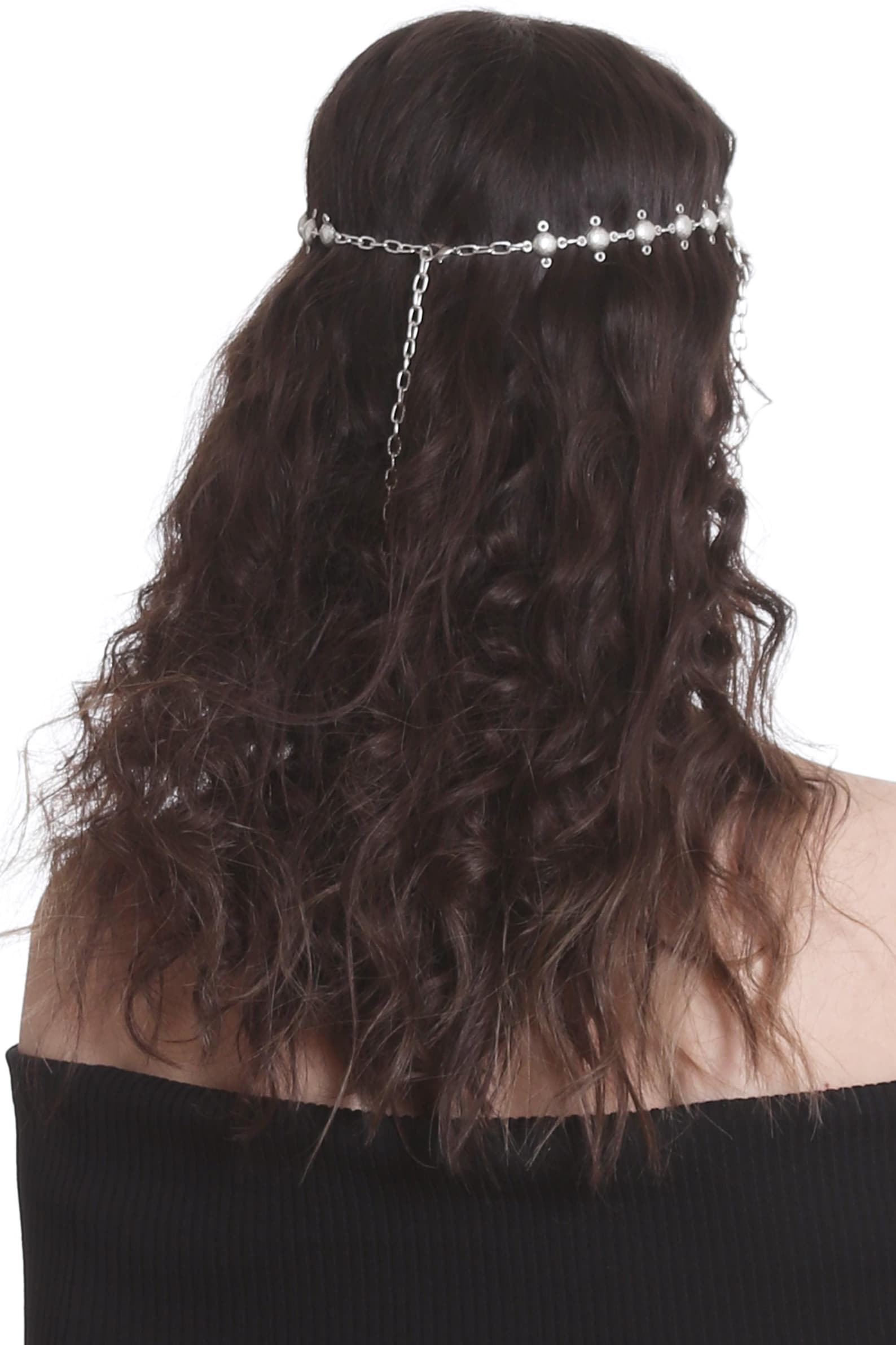 Antique Silver Handmade Boho Style Hair Chain for Women, Hair Jewelry ...