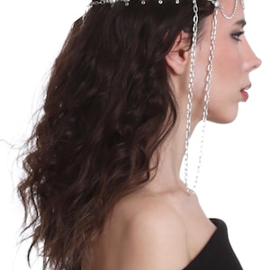 Antique Silver Handmade Boho Style Hair Chain for Women, Hair Jewelry ...