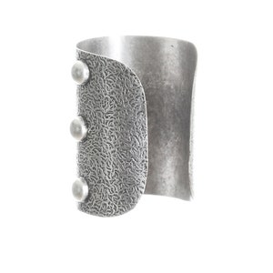 Antique Silver Open Wide Band Cuff Bracalet, Statement Wide Band Bangle ...