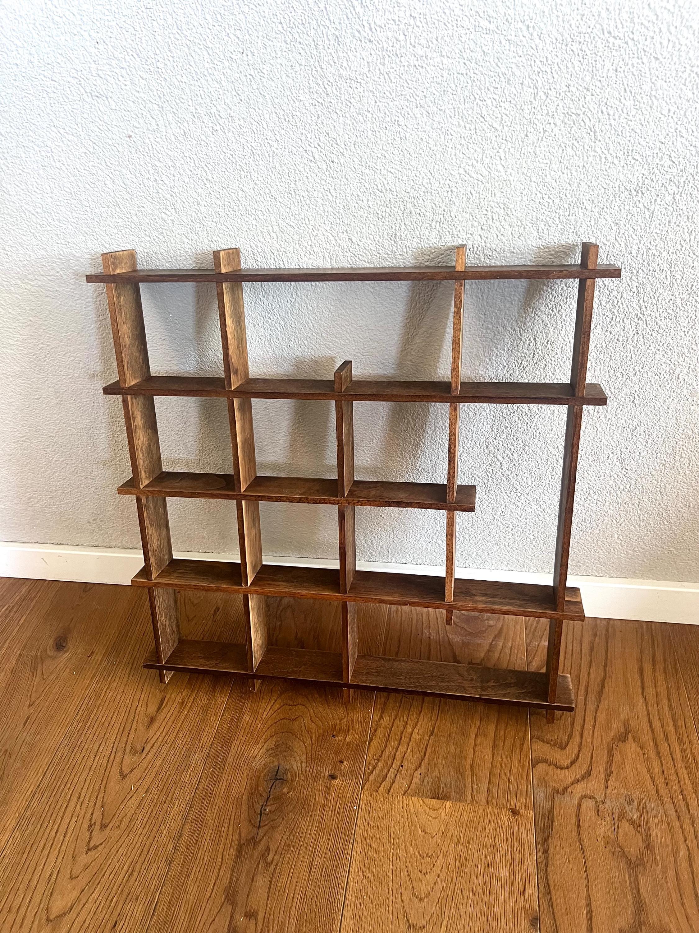 Large MCM Curio Shelf for Displaying Knick Knacks, Vintage Cubby Shelf ...