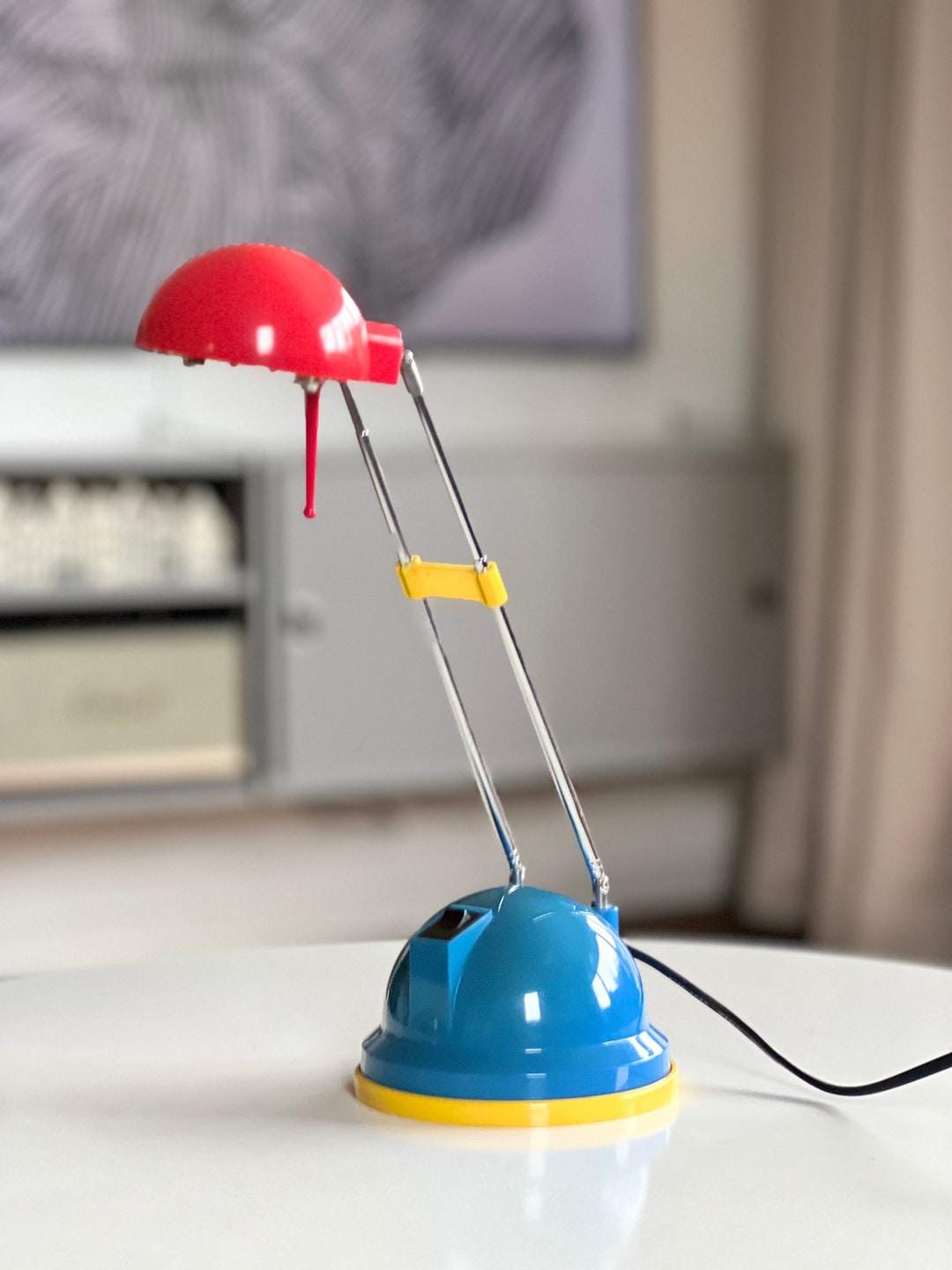 Vintage German 80s Memphis Style Desk Lamp, Vintage Desk Lamp, Memphis ...