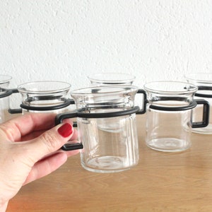 Single Vintage Black 80s Bodum Glass Tea Cup, Black Bodum Picard Cup ...