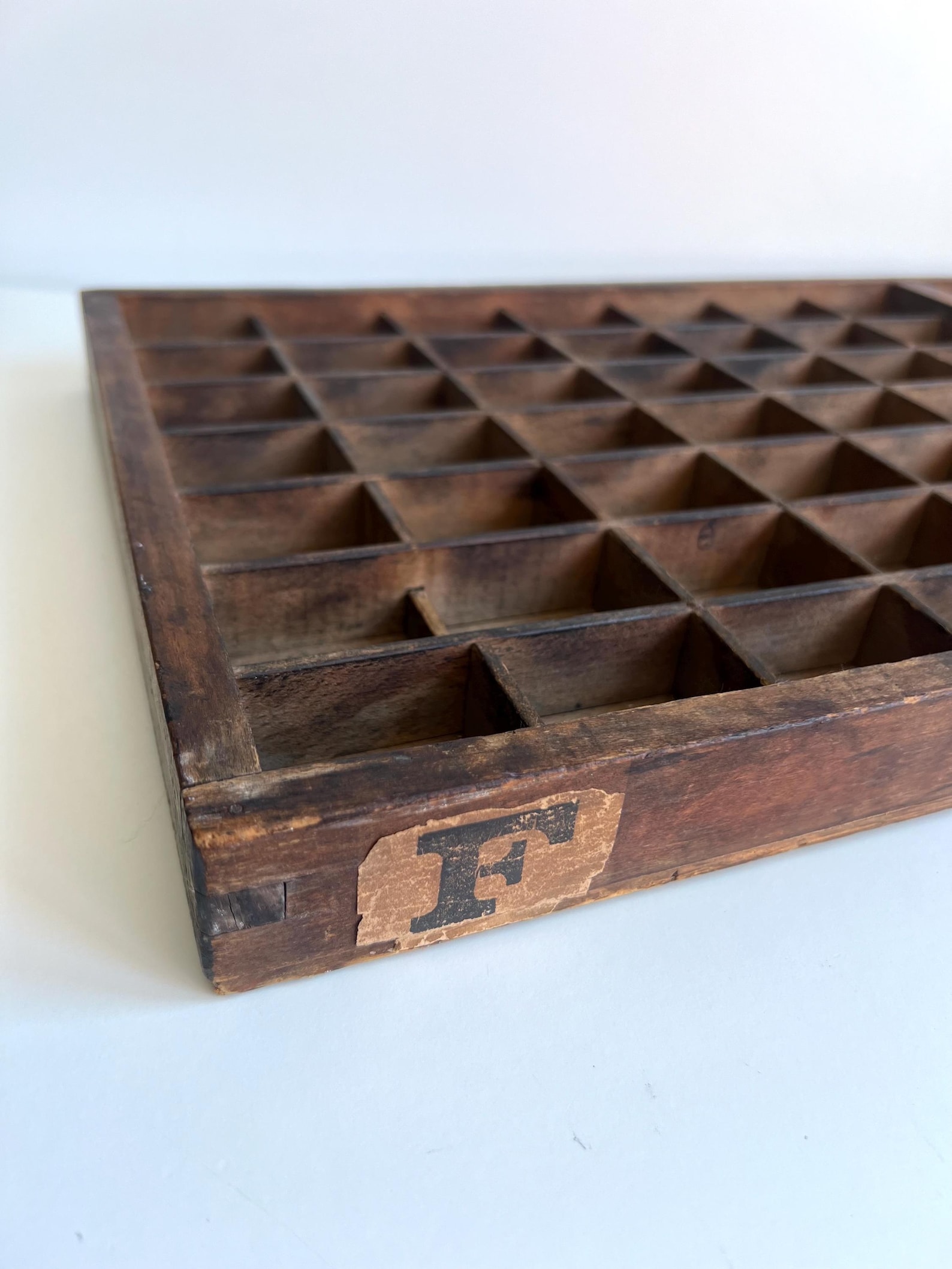 Long Vintage Rustic Letterpress Drawer, Type Drawer, Type Case Drawer ...