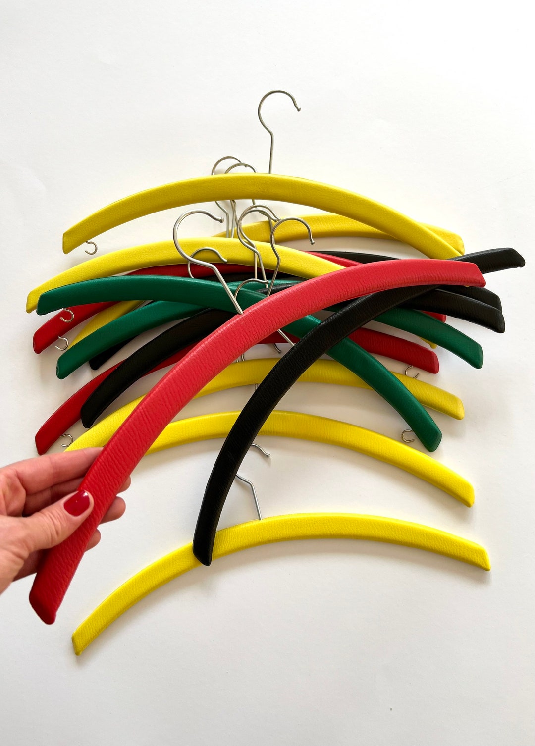 14 Retro Plastic Colourful Hangers, Retro Hangers, Vintage Coat Hangers ...