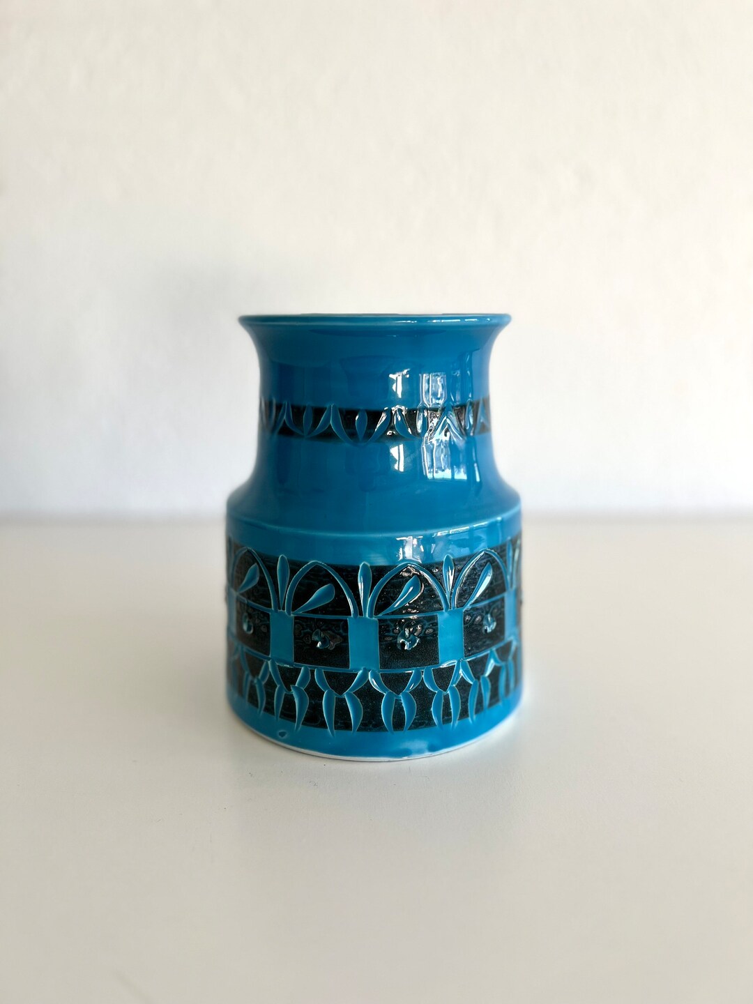 Vintage Italian Fratelli Fanciullacci Blue Vase, Made in Italy ...