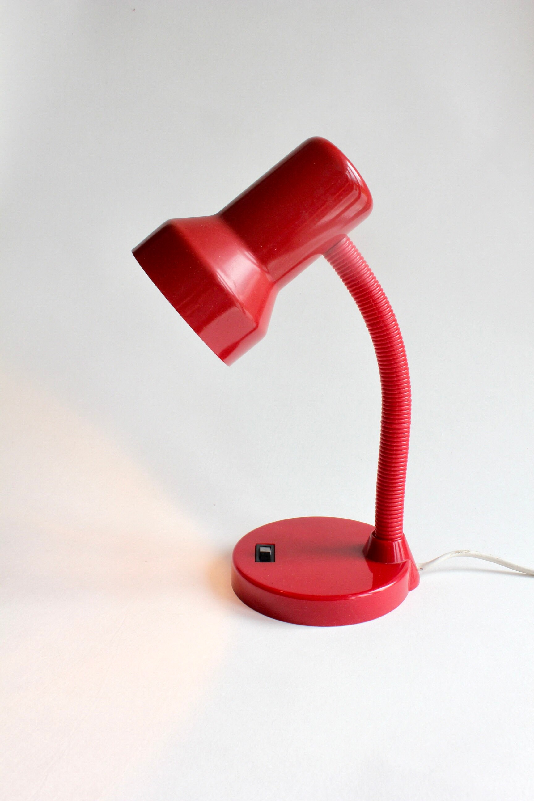 Retro Red Desk Lamp Vintage Desk Lamp 1980s Red Gooseneck - Etsy