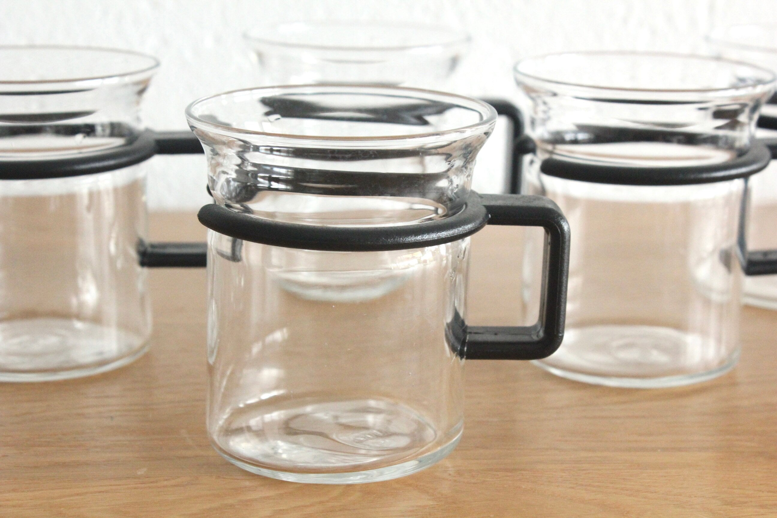 Single Vintage Black 80s Bodum Glass Tea Cup, Black Bodum Picard Cup ...