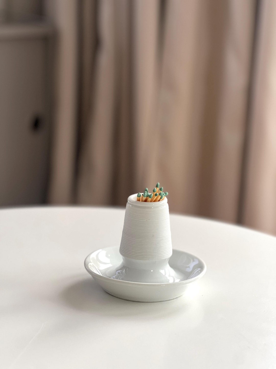 Vintage Porcelain Matchstick Strike, Vintage Match Holder, Vintage ...