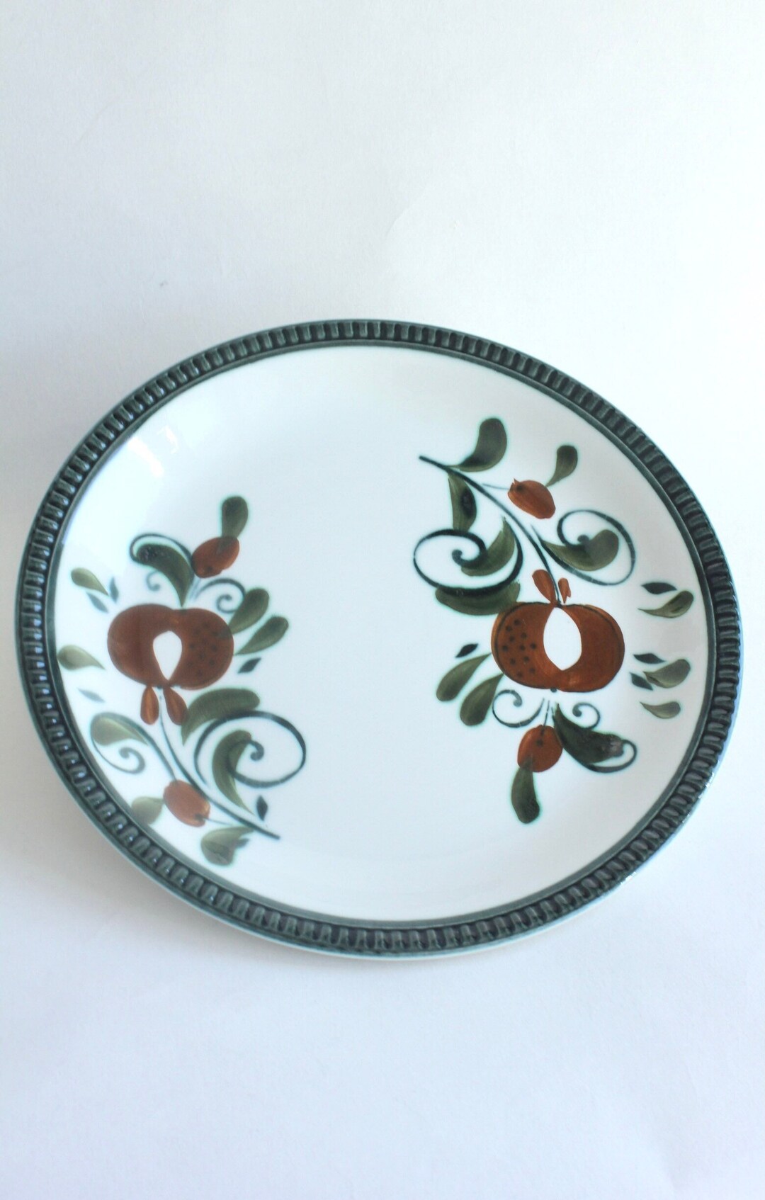 Vintage BOCH Belgium Porcelain Cake Plate or Round Serving Platter in ...