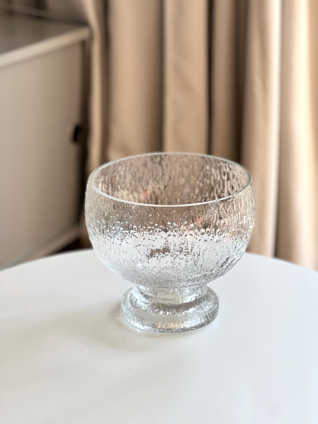 Vintage Finnish 70s Iittala Kekkerit Large Glass Serving Bowl by Timo ...